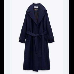 Zara | Jackets & Coats | Zara Premium Wool Coat With Belt Limited ...